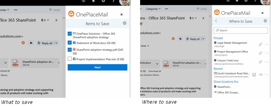 OnePlaceMail (Microsoft Office Store App) Brings SharePoint to Where ...