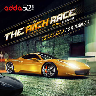 Adda52.com Reveals a new Poker Tournament - 'The Rich Race'