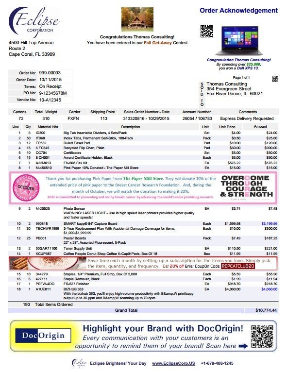 Eclipse Corporation Acquires DocOrigin Enterprise Document Software Intellectual Property