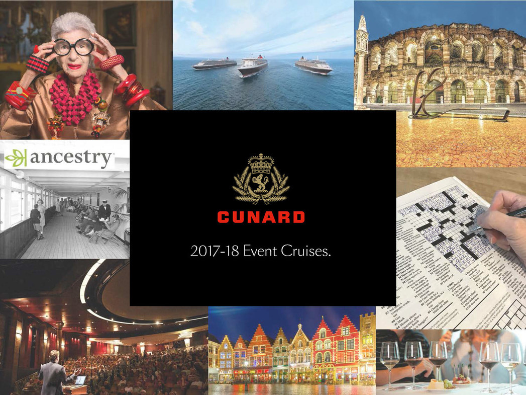 Cunard Unveils a Fresh Lineup of Special Event Cruises: From Geneaology ...