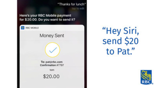 RBC first Canadian bank to launch Interac e-Transfer® using Siri