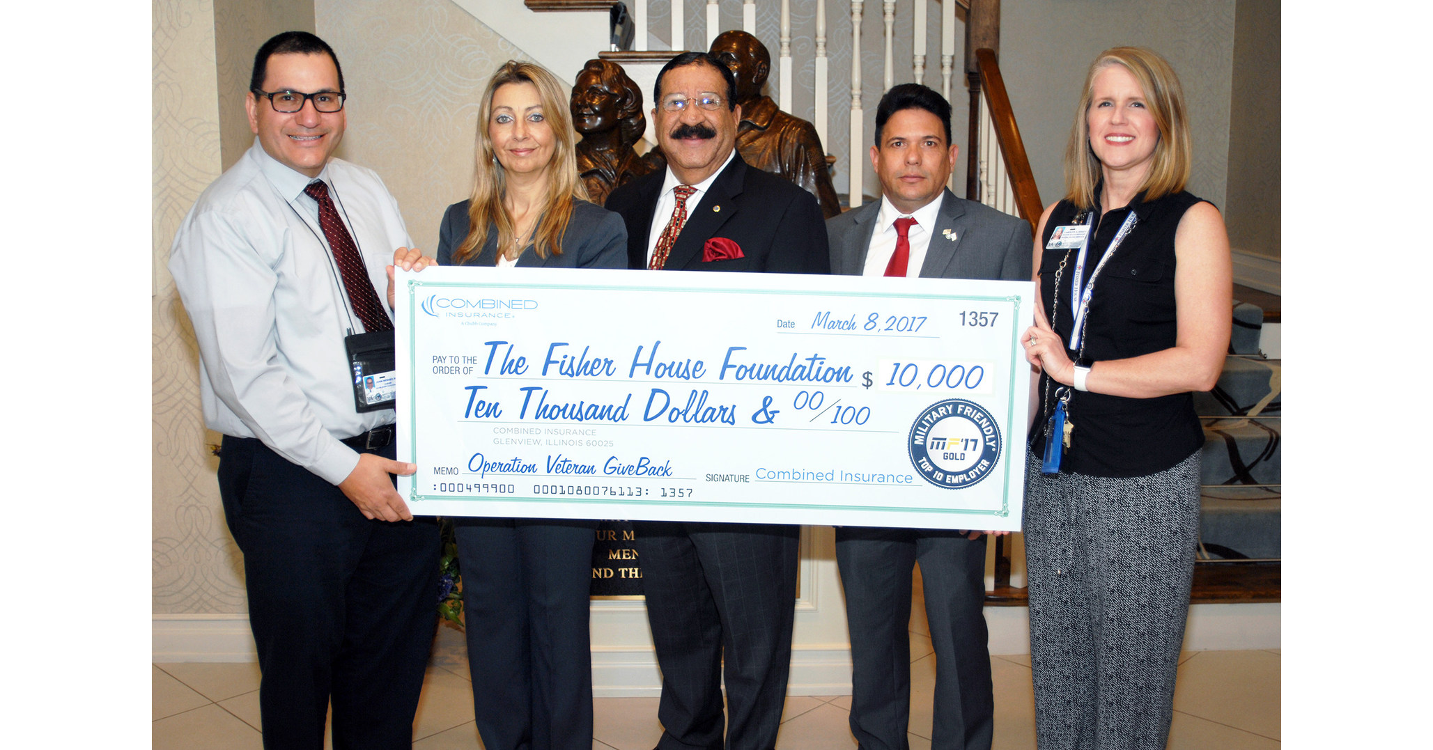 Combined Insurance Donates $20,000 to the Fisher House Foundation