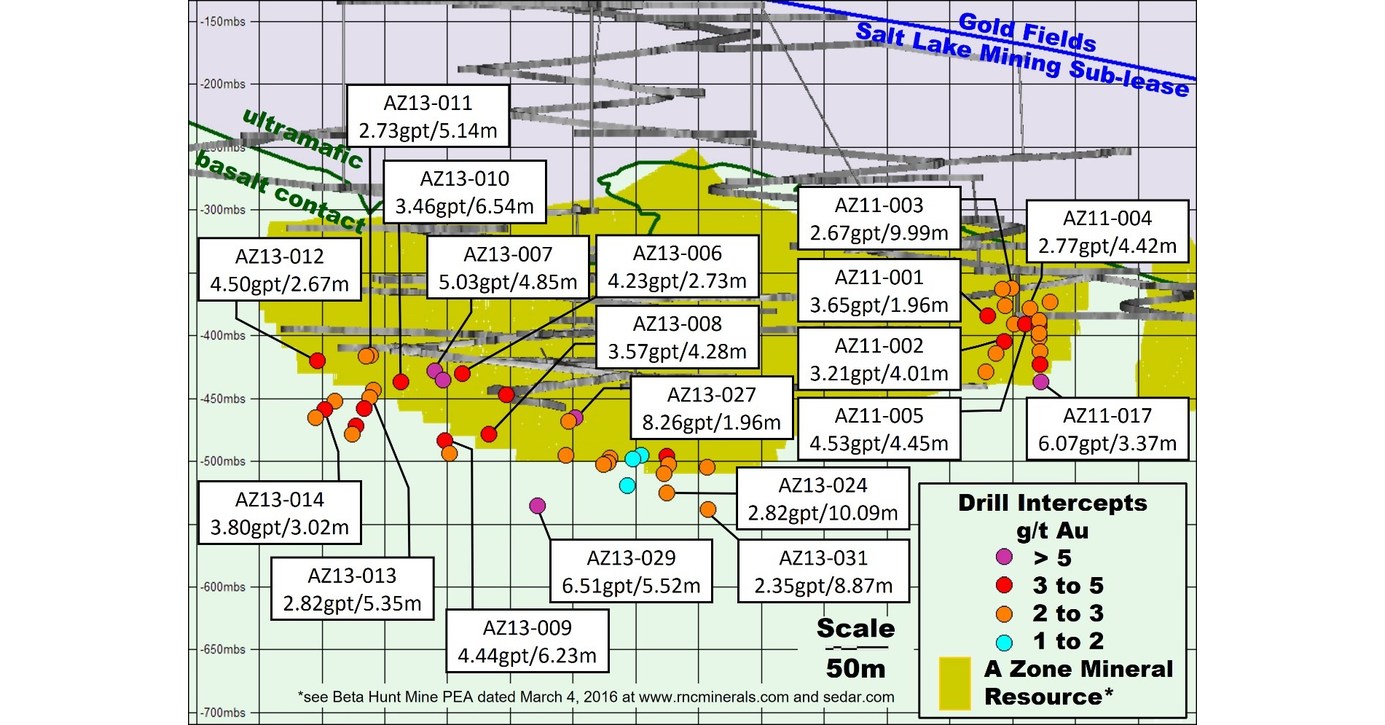 RNC Minerals Provides Beta Hunt Exploration Update