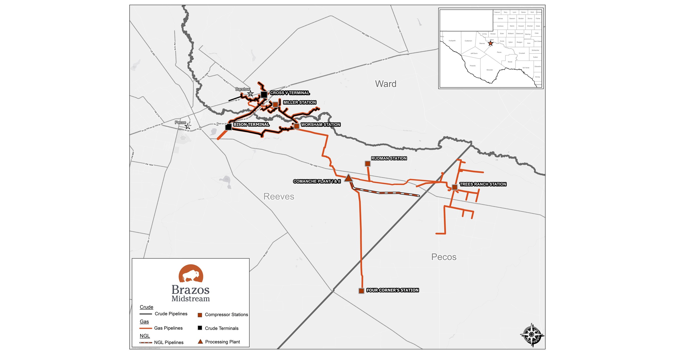 Brazos Midstream Announces New Growth Projects in Southern Delaware Basin