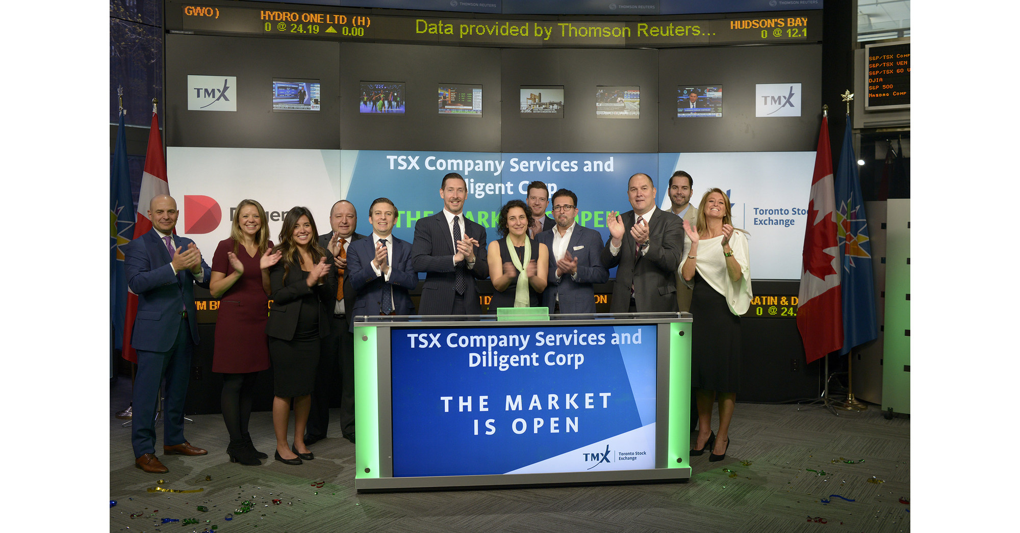 TSX Company Services and Diligent Corp. Open the Market