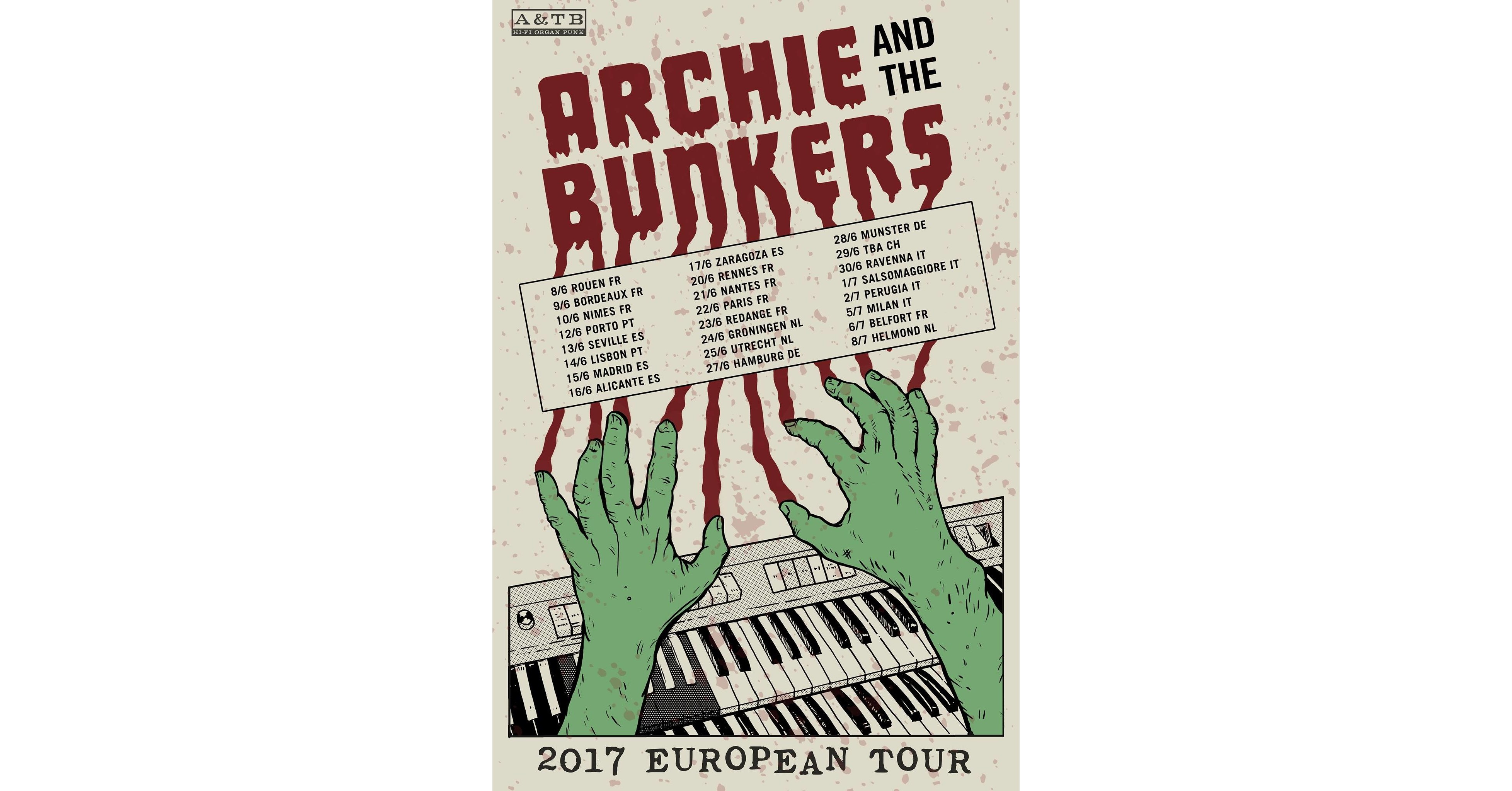 Dirty Water Records Presents, Archie and The Bunkers: 'Hi-Fi Organ Punk ...