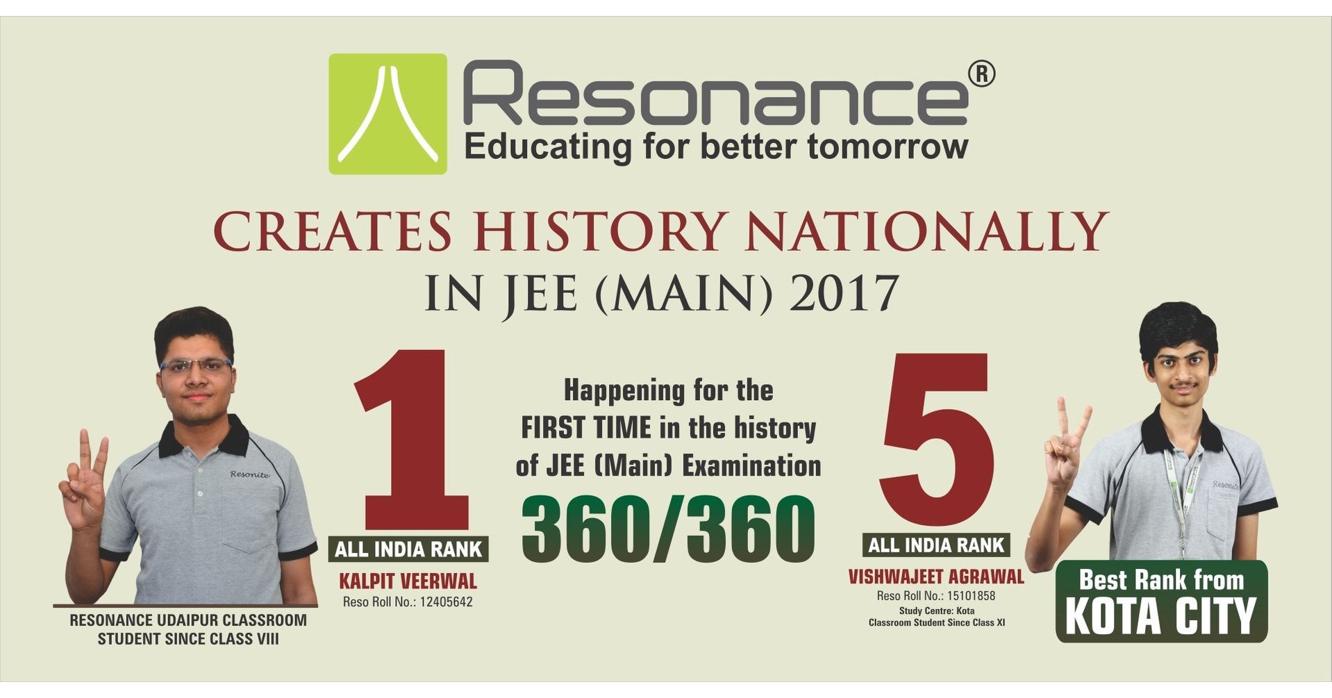 Kalpit Veerwal of Resonance Made History by Achieving Full Marks in JEE ...