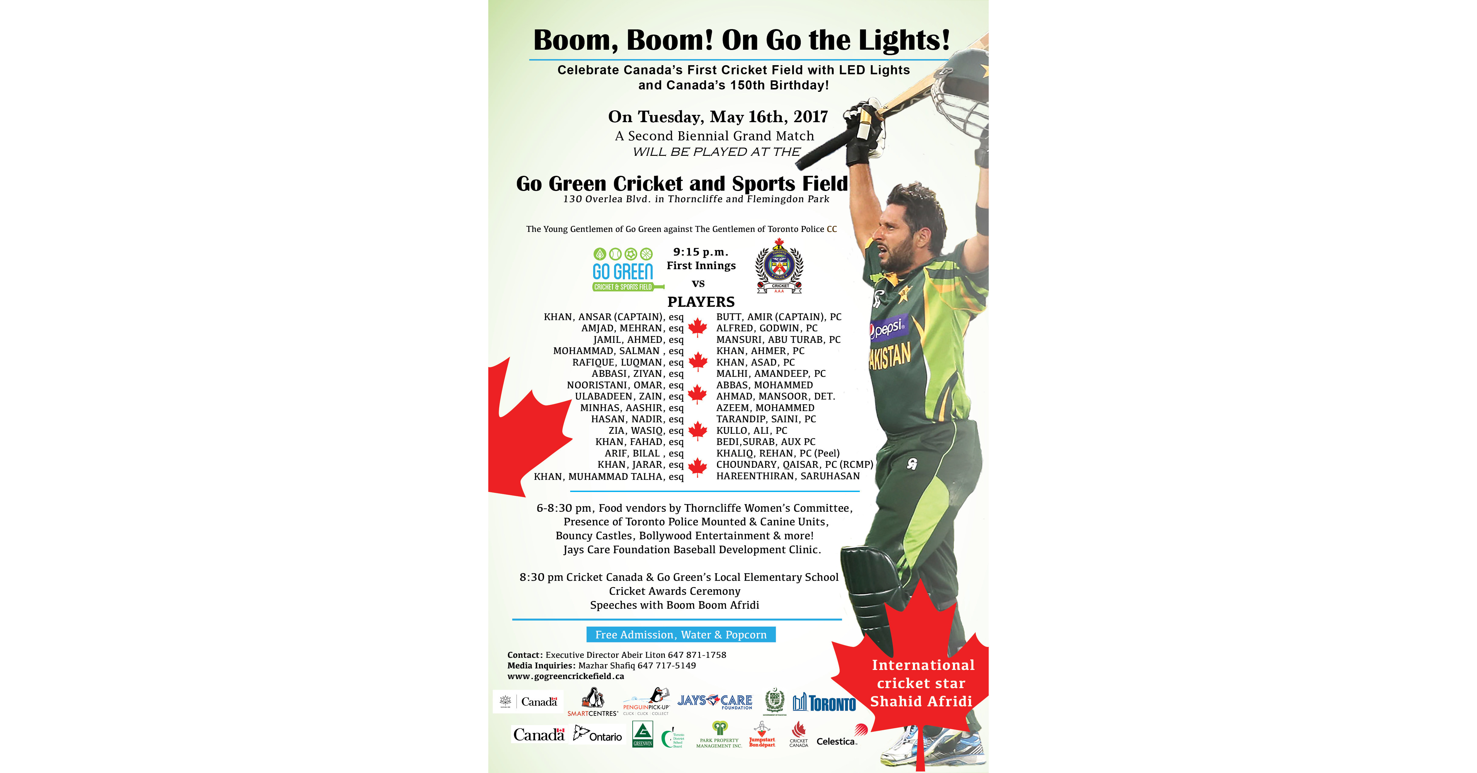 Boom Boom! ON Go the Lights! With the international cricket star Shahid ...