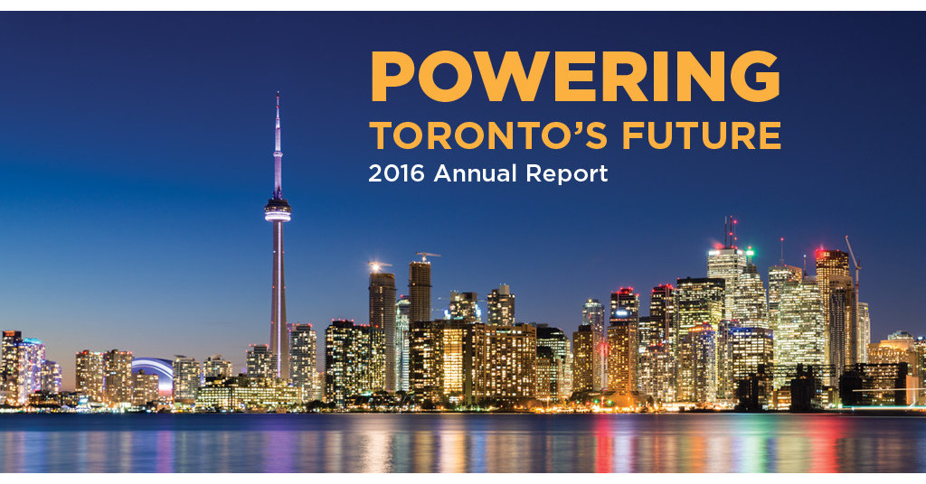 Toronto Hydro Corporation releases its 2016 Annual Report