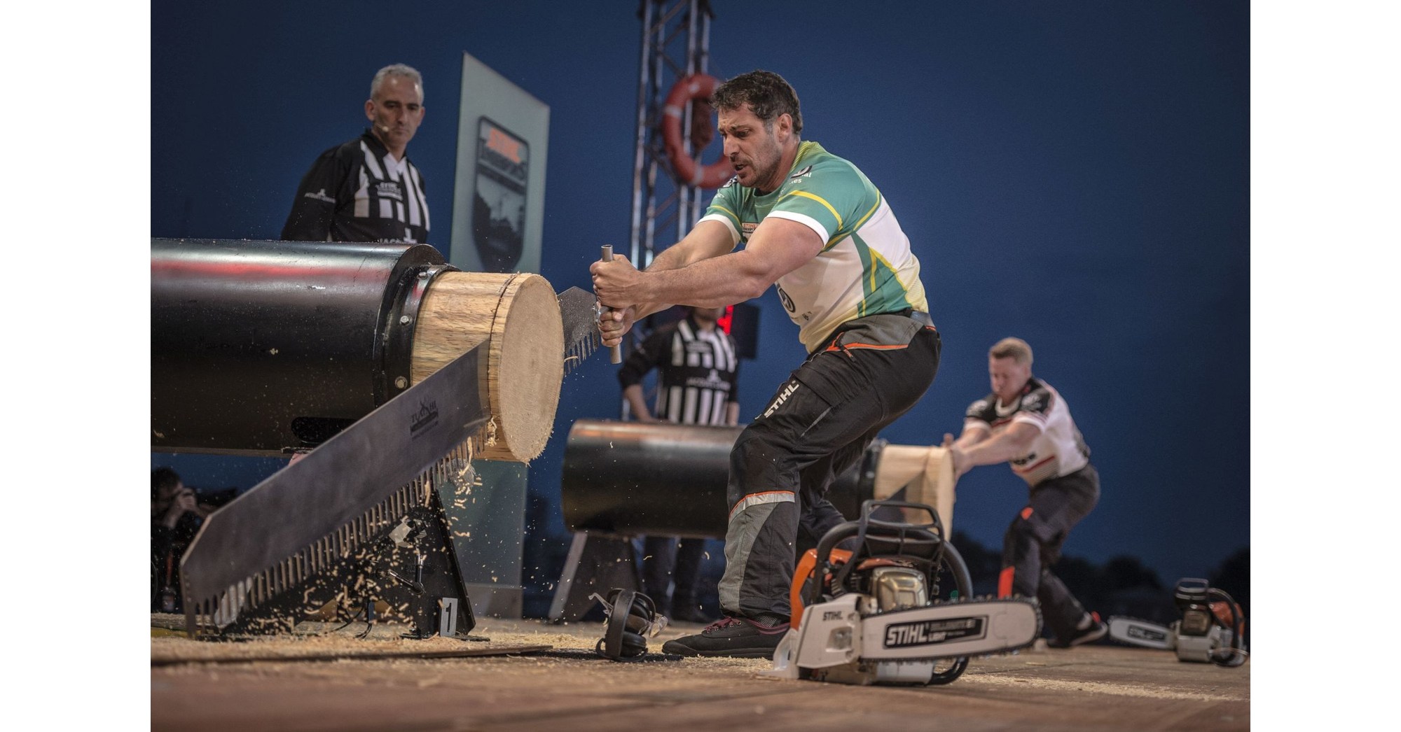 STIHL TIMBERSPORTS® Champions Trophy 2017 in Hamburg: Australia's Brad ...