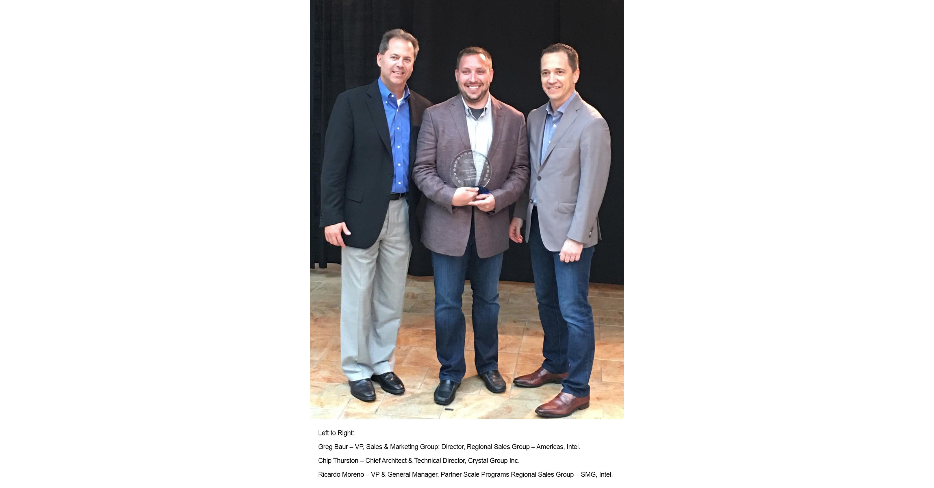 Crystal Group named Intel® Partner of the Year - IoT Solution