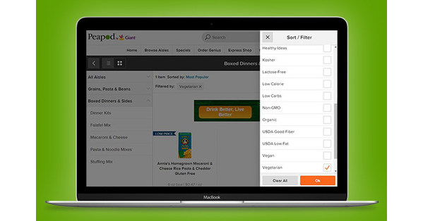 Peapod Expands Nutrition Filter Options To Help Shoppers Make Mindful ...