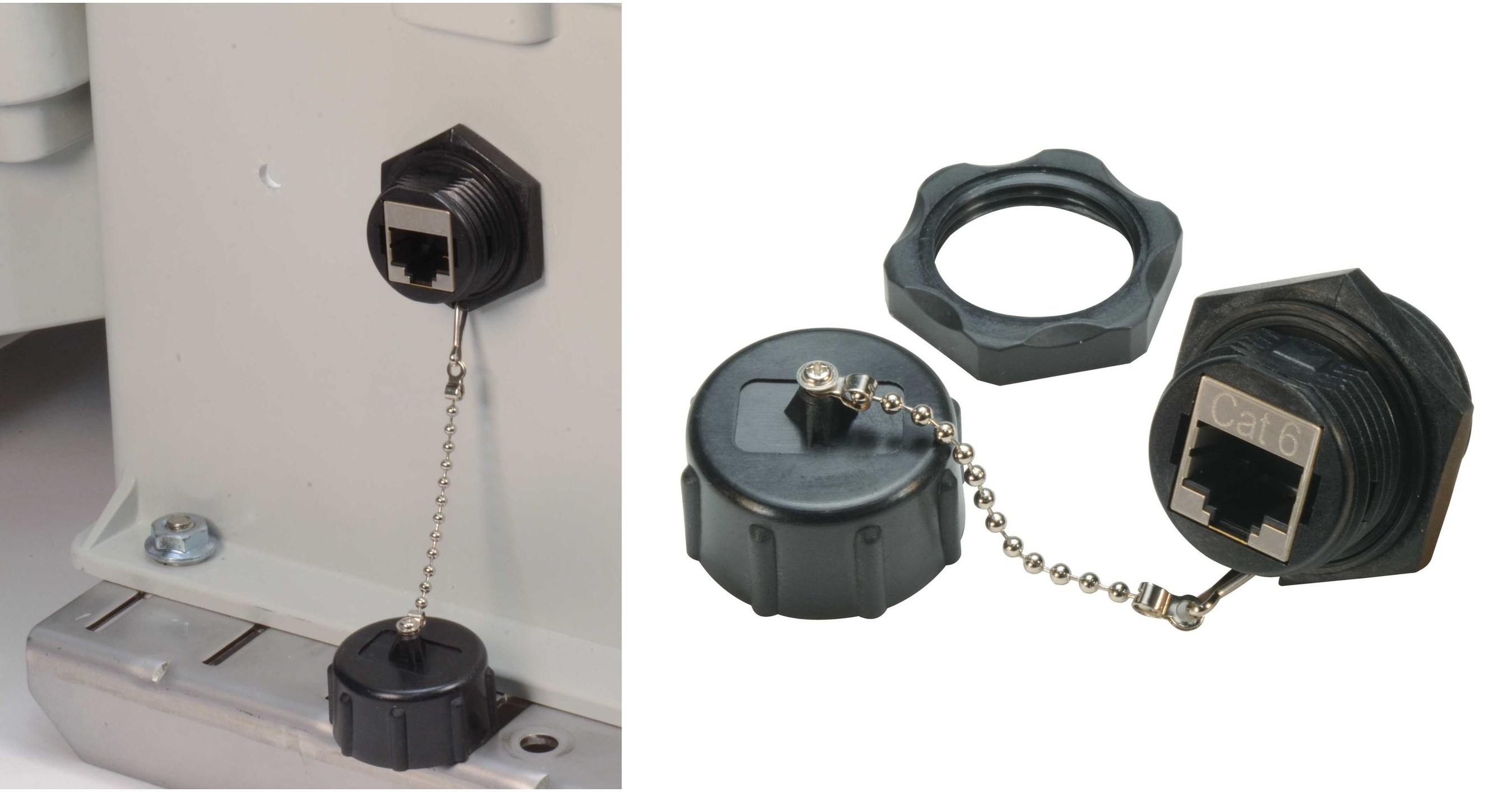 L-com Introduces IP67-Rated, Cat5e/6 RJ45 Bulkhead Couplers