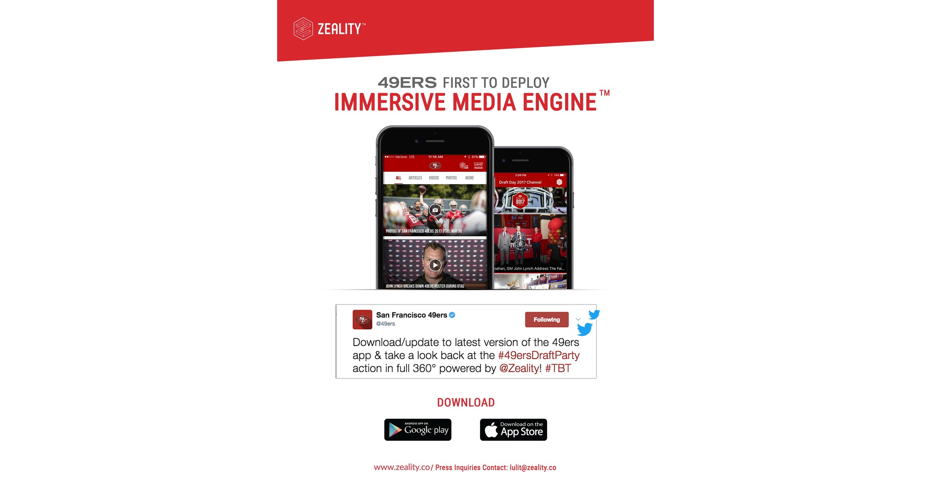 The San Francisco 49ers Partner With Zeality To Take The Leap Into ...