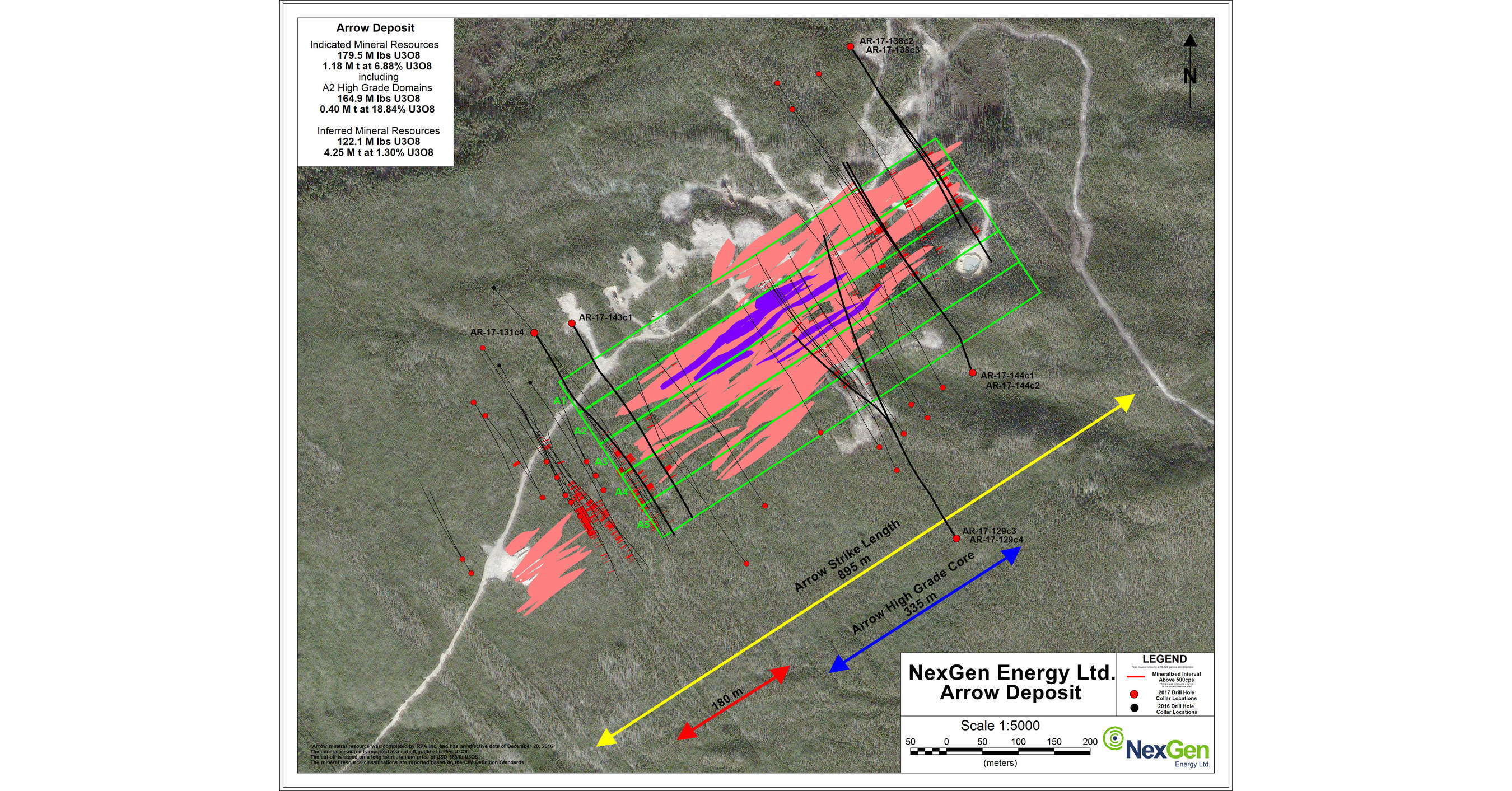 Step-Out Drilling Expands the Arrow Deposit Area of Mineralization