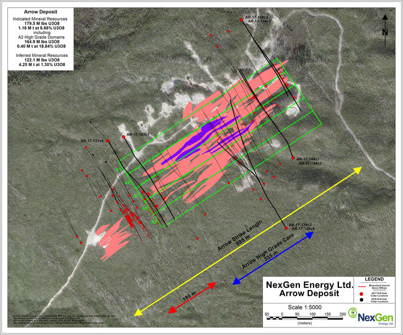 Step-Out Drilling Expands the Arrow Deposit Area of Mineralization