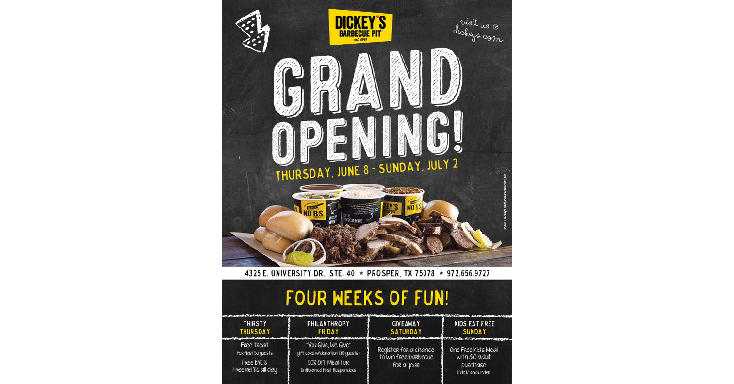 New Dickey's Barbecue Pit Location Opening in Prosper