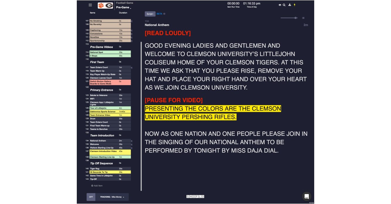 Shoflo Releases New Script View to Their Event Rundown Software