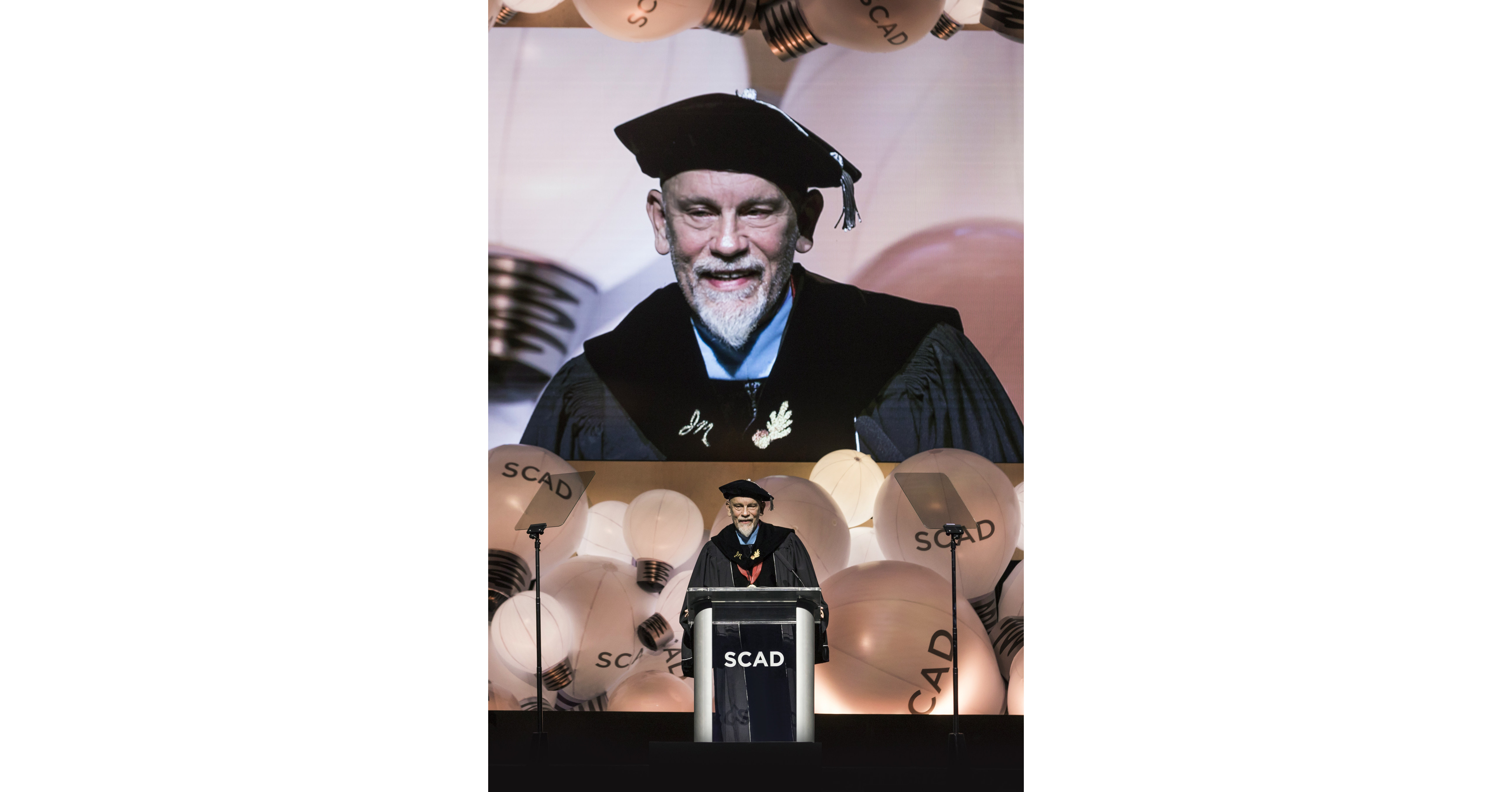 John Malkovich addresses SCAD's 2017 commencement ceremonies
