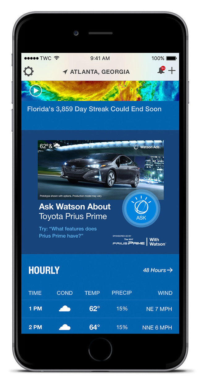The Weather Company and Toyota Drive First Cognitive Ads for Auto Industry