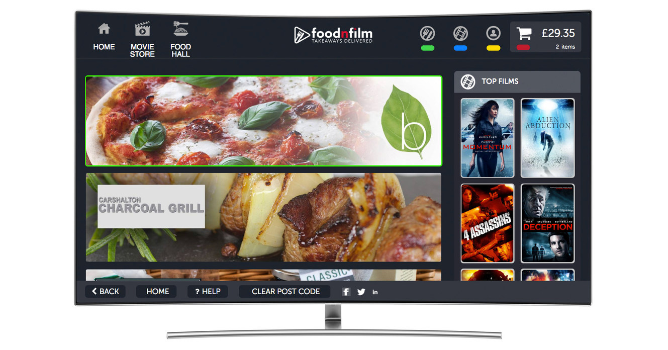 foodnfilm App Rolls Out on Samsung Smart TVs Across the UK