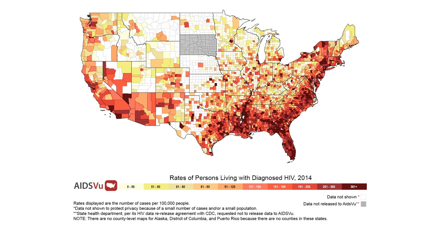 AIDSVu Maps Illustrate Disproportionate Burden of New HIV Infection ...