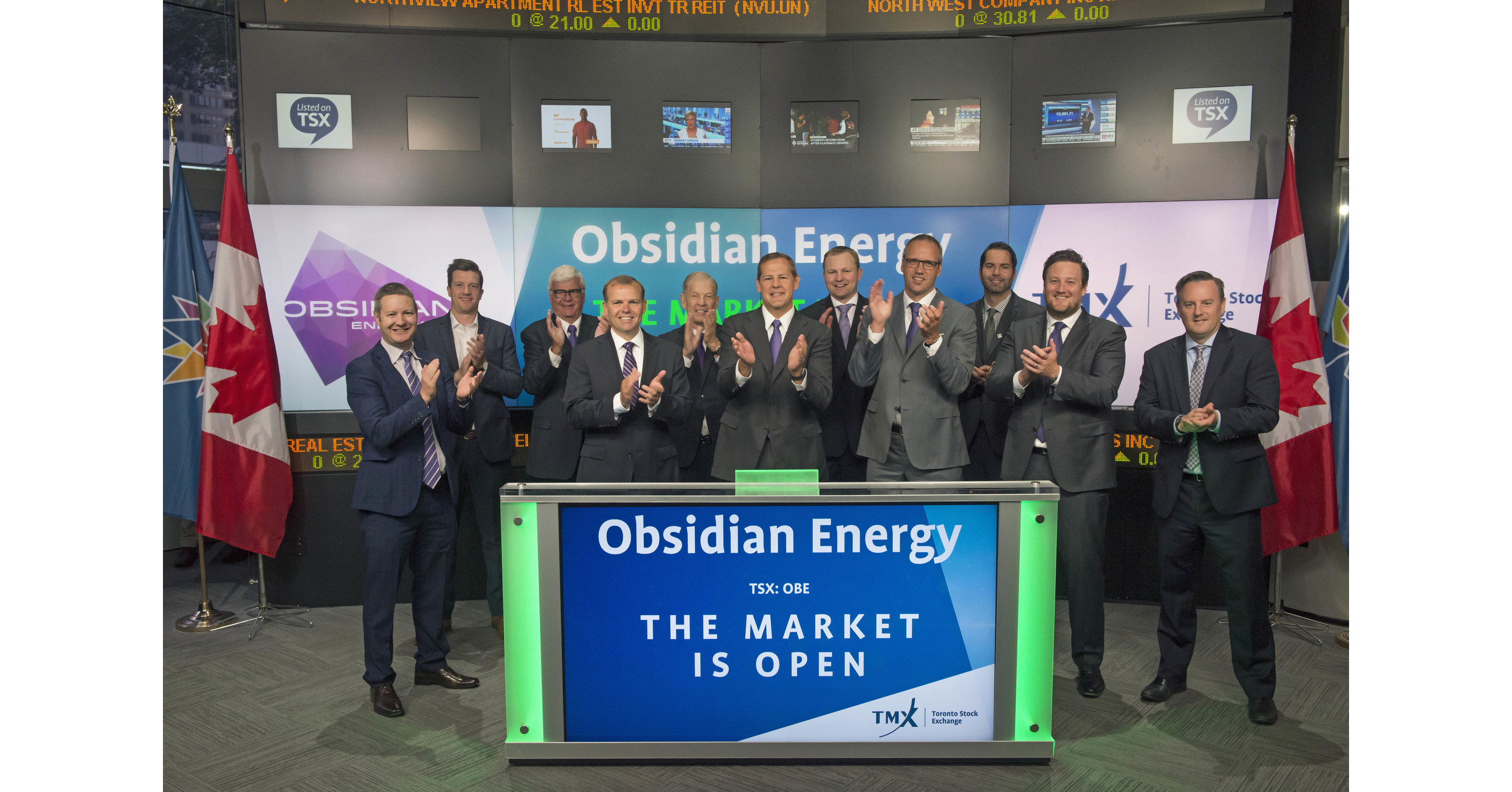Obsidian Energy Ltd. Opens the Market