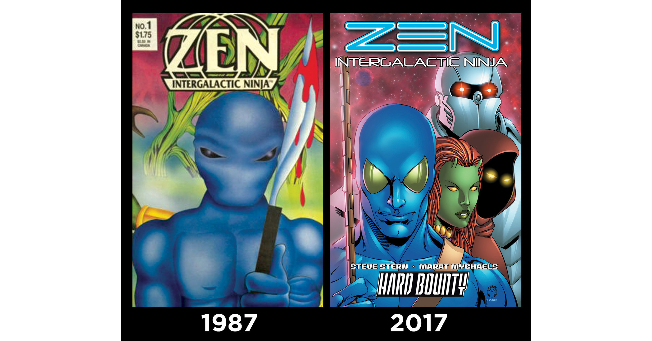 The Changing Face of Alien Superhero Zen Intergalactic Ninja as he ...