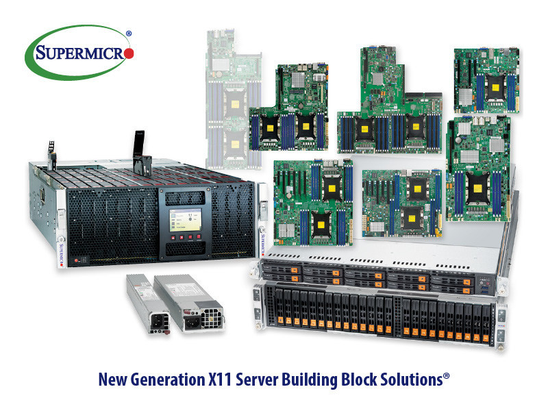 Supermicro Unleashes New X11 Server Building Block Solutions with Full Support for New Intel ...