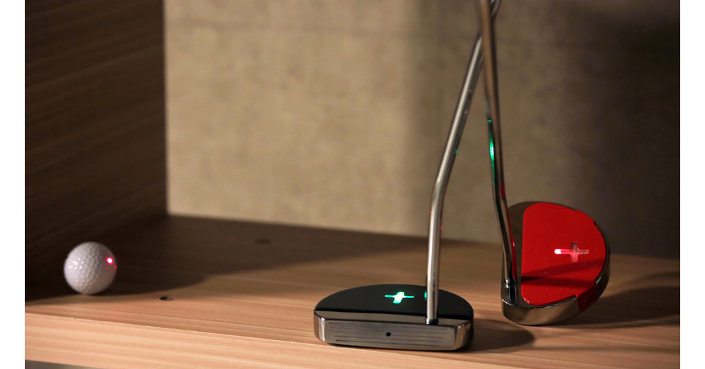 Smart Putter with Built-In LED Level Indicator, Laser Pointer Launches ...