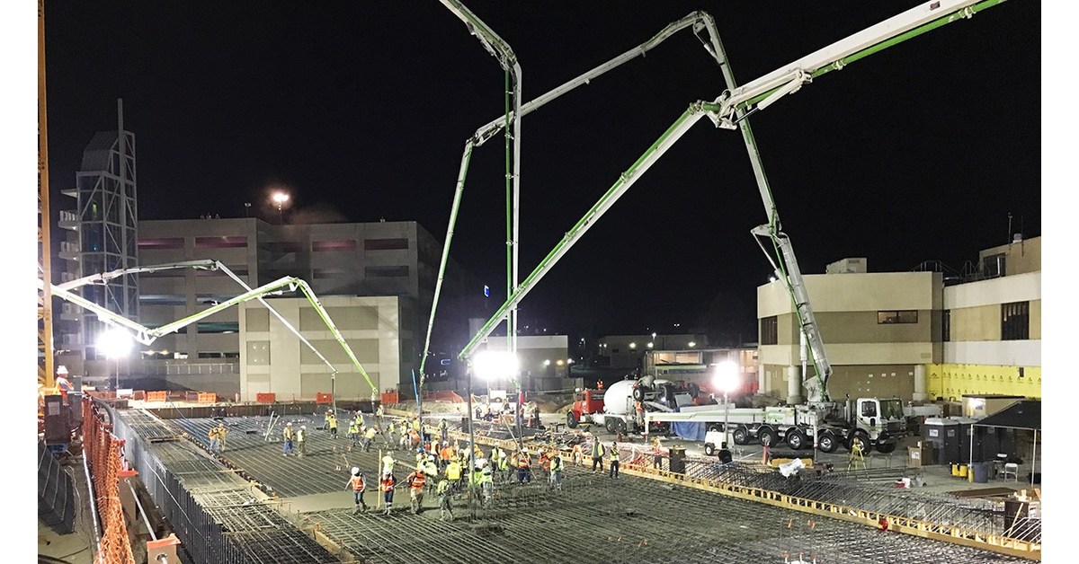 Time-Lapse Video Captures Massive Concrete Pour for New South Bay Hospital