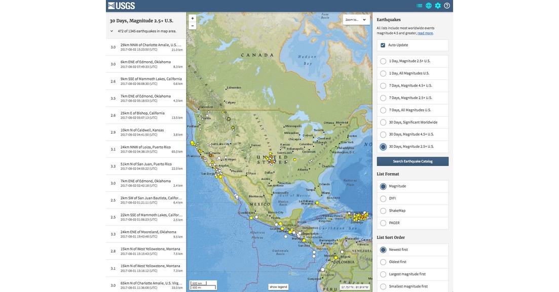 Recent Earthquakes - Gathering and Sharing Information with the USGS ...