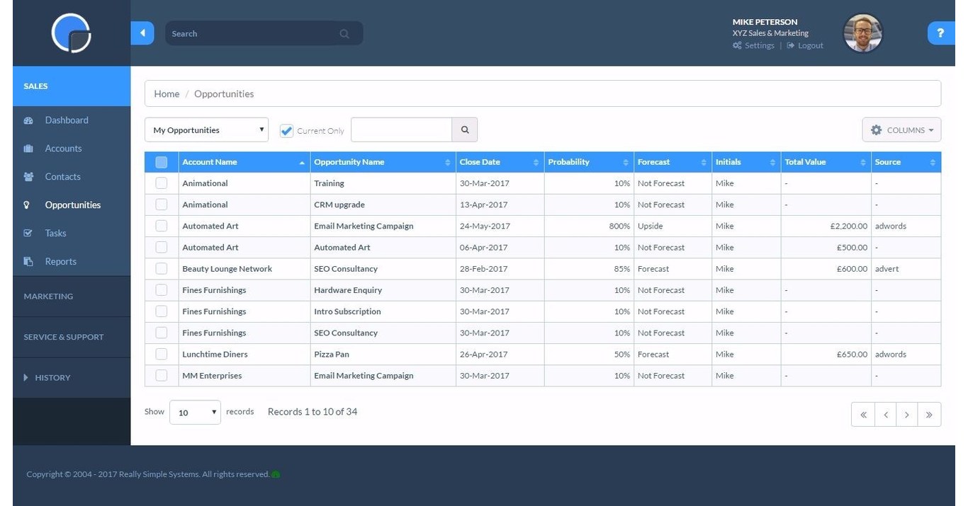 Major New CRM Release From Really Simple Systems
