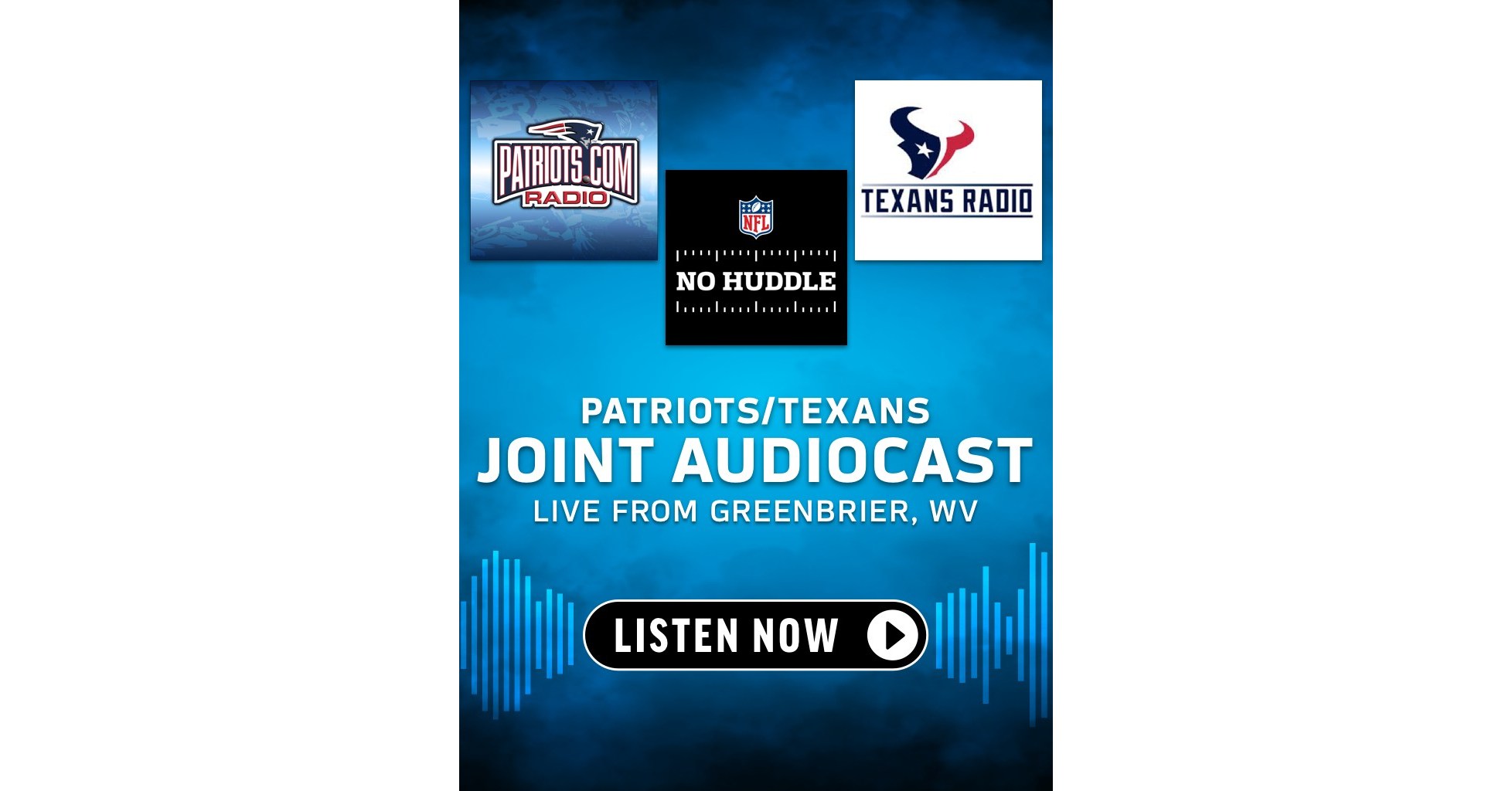 TuneIn Announces Live Joint Audiocast With The Patriots And Texans From ...