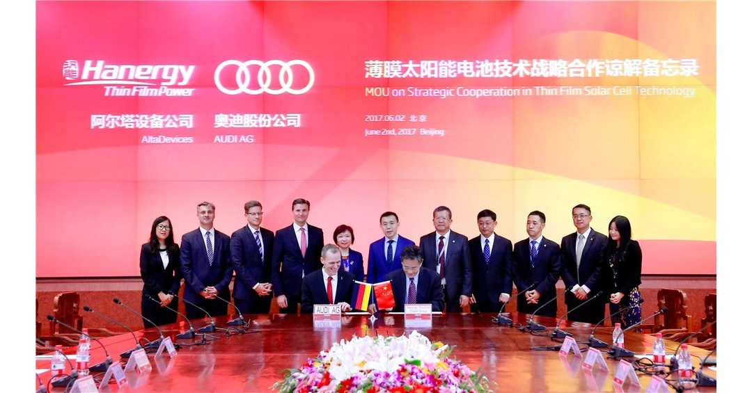 Hanergy and Audi Sign MOU on Strategic Cooperation in Thin Film Solar ...