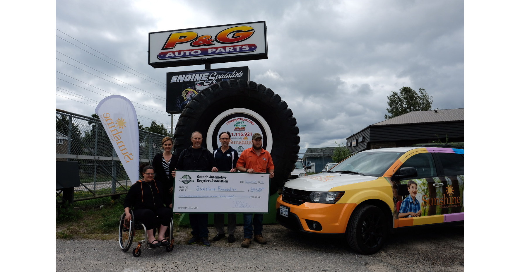Eighth annual Tire Take Back event raised over $54,000 for The Sunshine ...