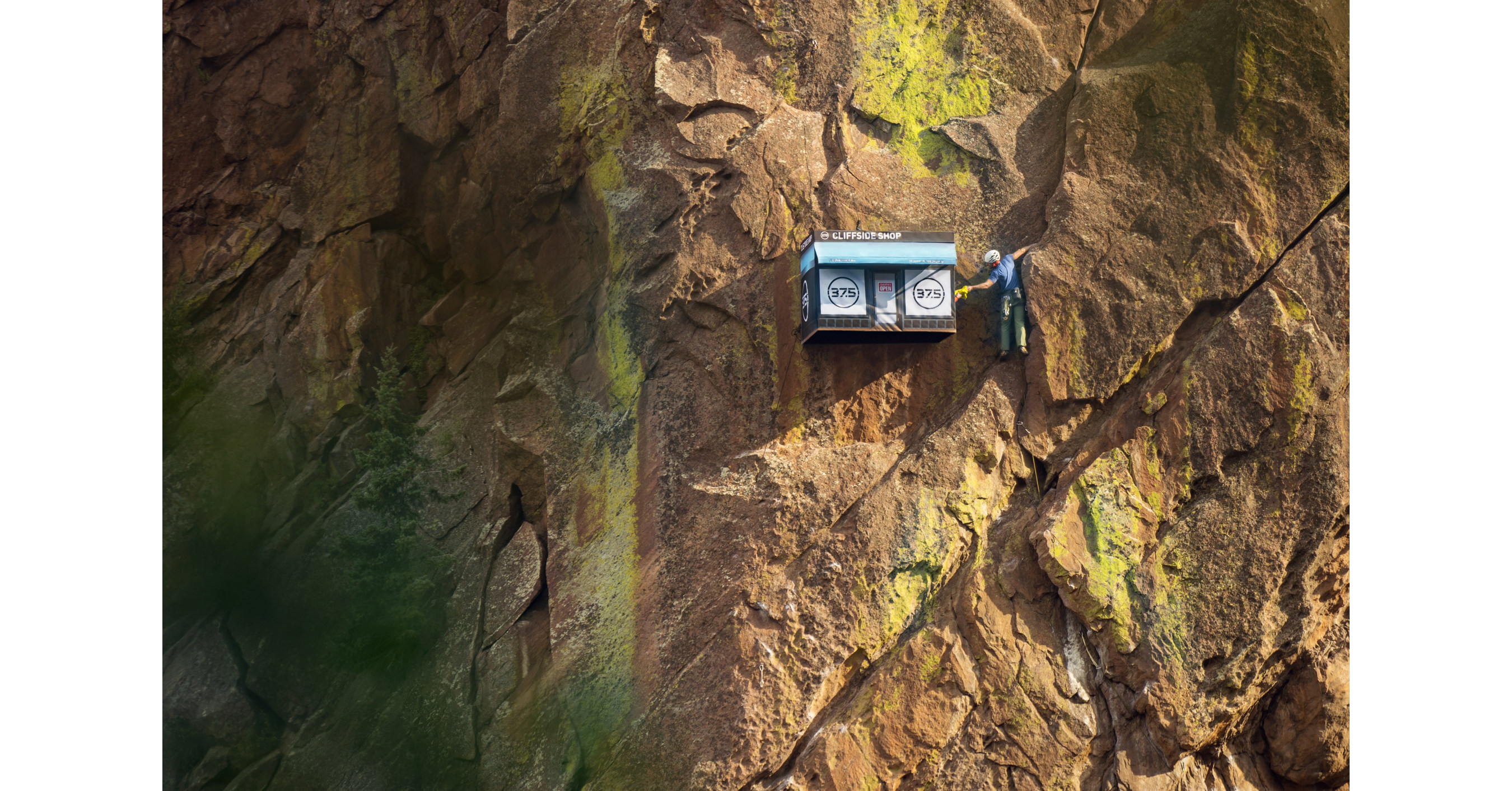 World's Most Remote Pop-Up Shop Opens on Sheer Rock Wall