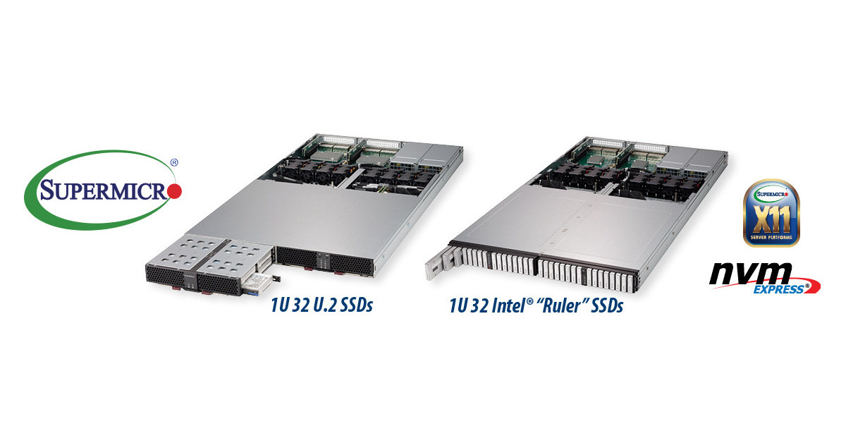 Supermicro Launches Petabyte Scale 1U Server and JBOF