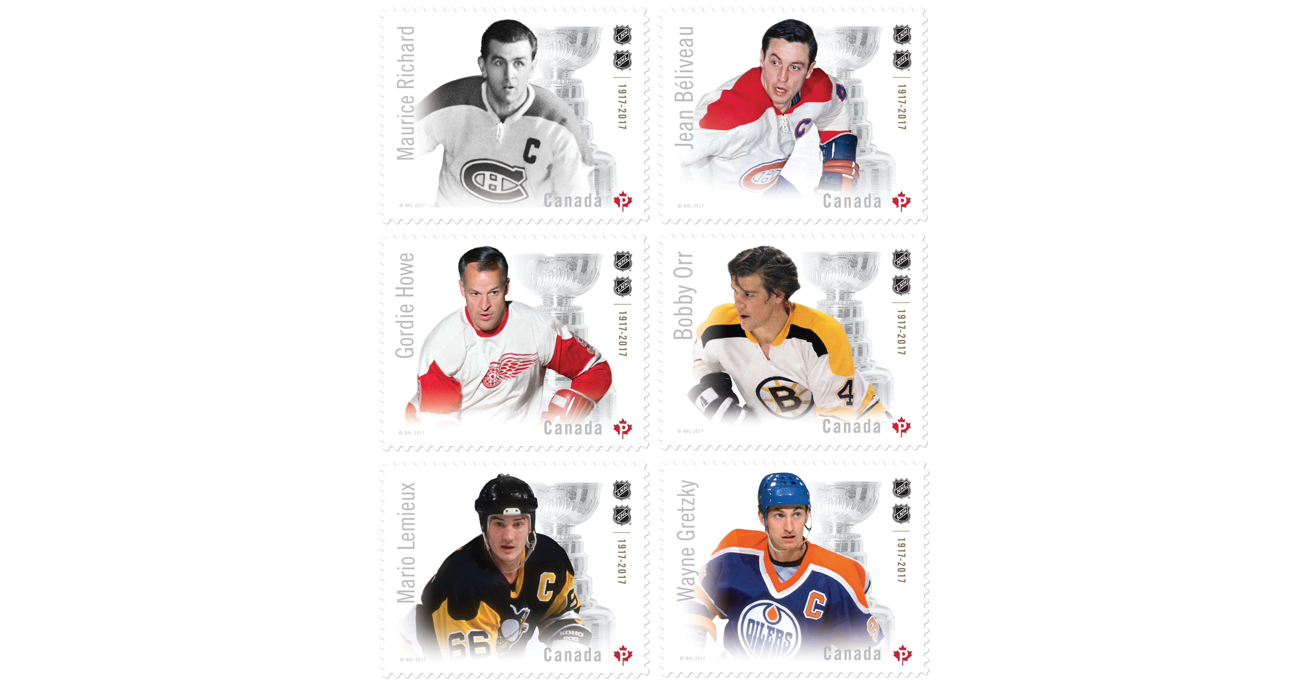 Canadian Hockey Legends stamps immortalize the best ever to don a ...