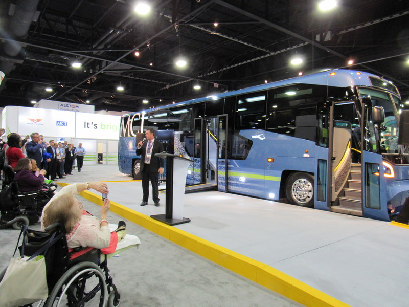 Breakthrough in commuter rider ADA accessibility with MCI (Motor Coach Industries) all-new D45 CRT