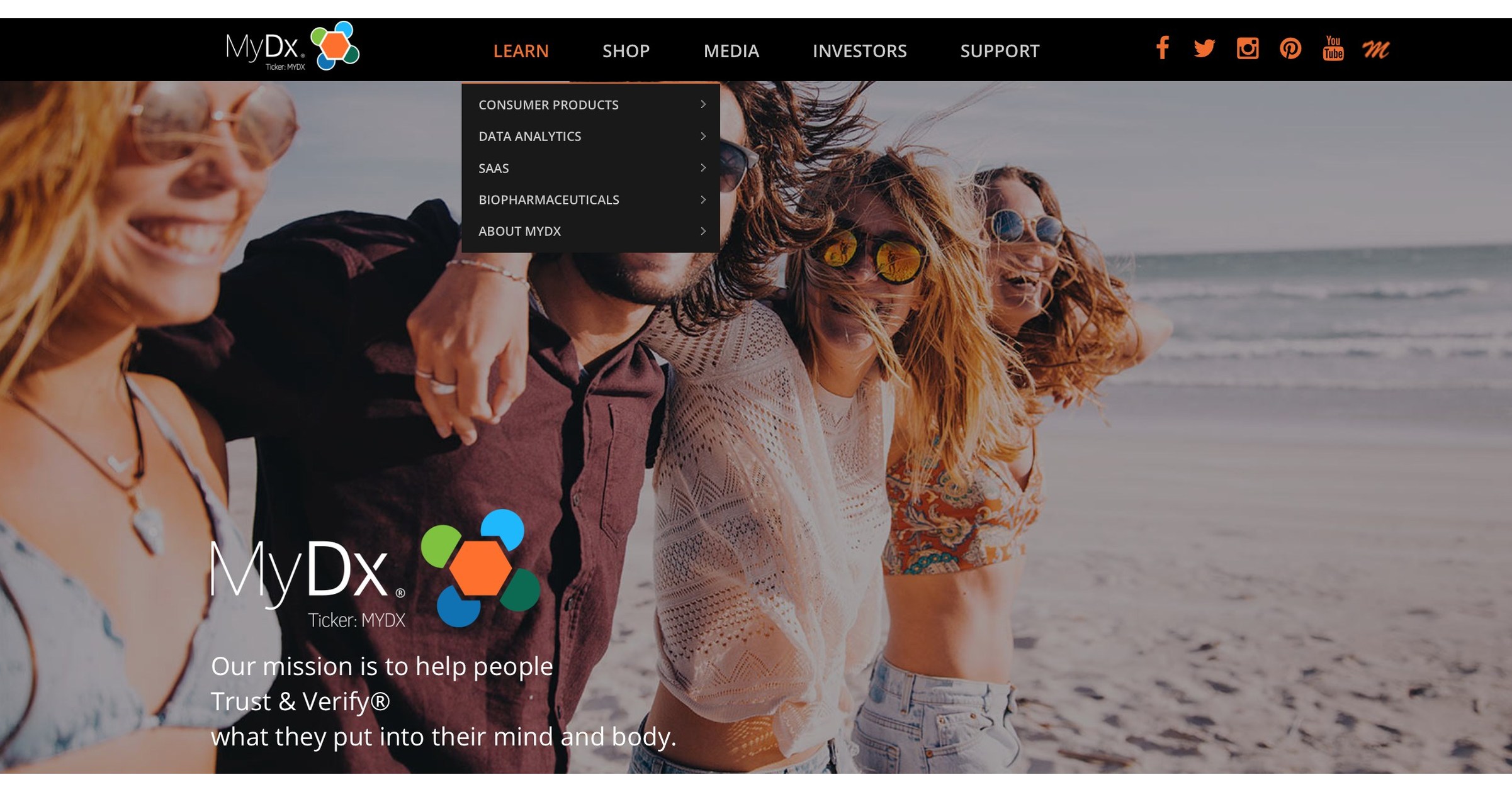 MyDx Provides Corporate Update & Launches New Website