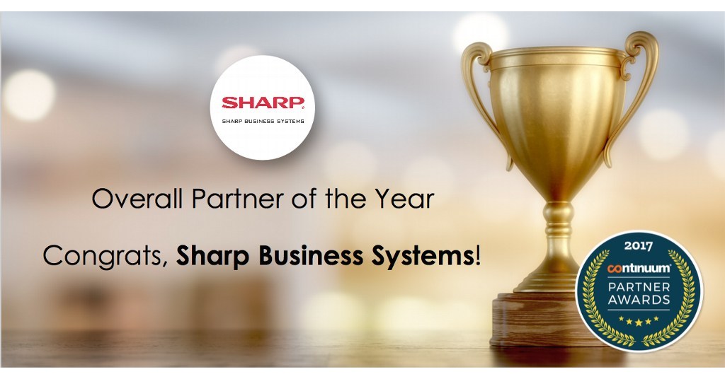 Sharp Business Systems Named Partner of the Year by Continuum