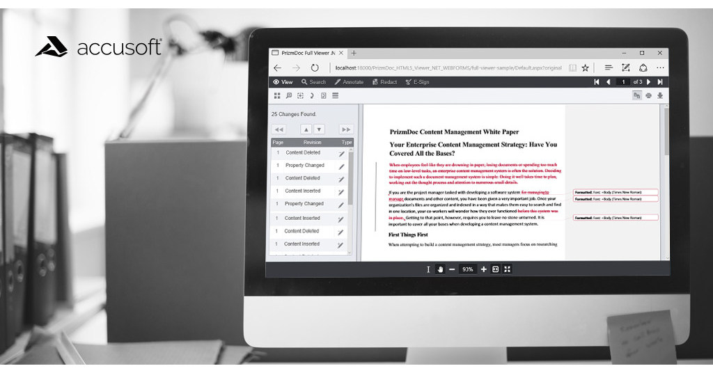 Accusoft Adds Document Comparison And Image Tools In Newest Version Of Prizmdoc Html5 Document 5606