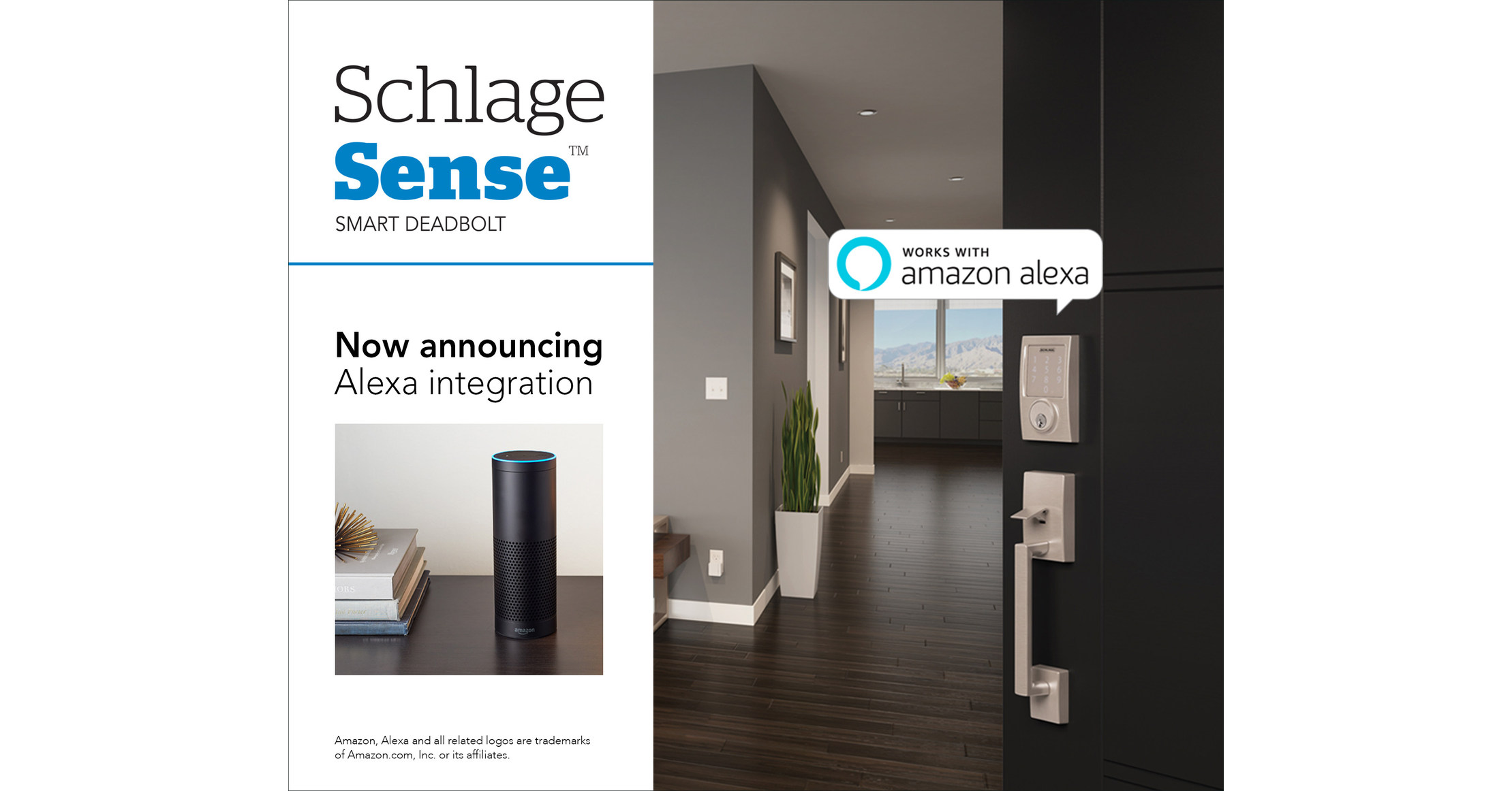 Schlage Announces Amazon Alexa Integration for its Schlage Sense™ Smart Deadbolt