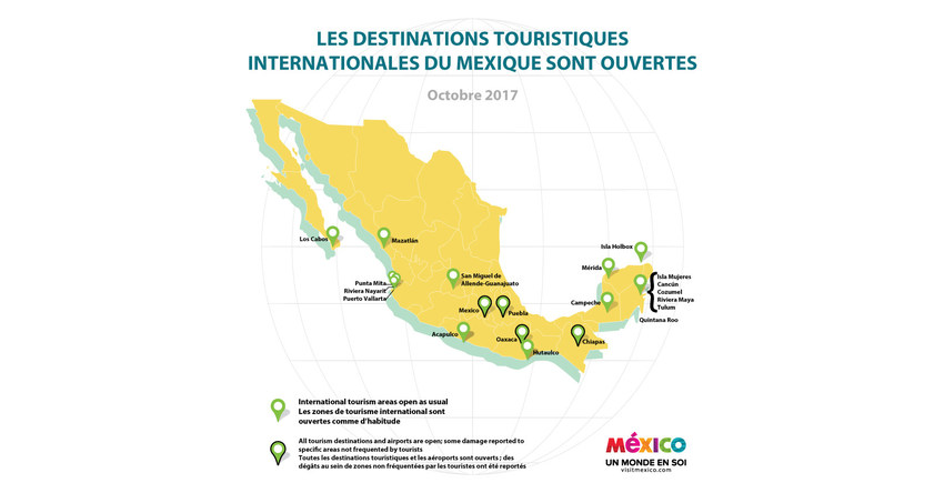 Les destinations du Mexique sont ouvertes et prêtes à vous accueillir