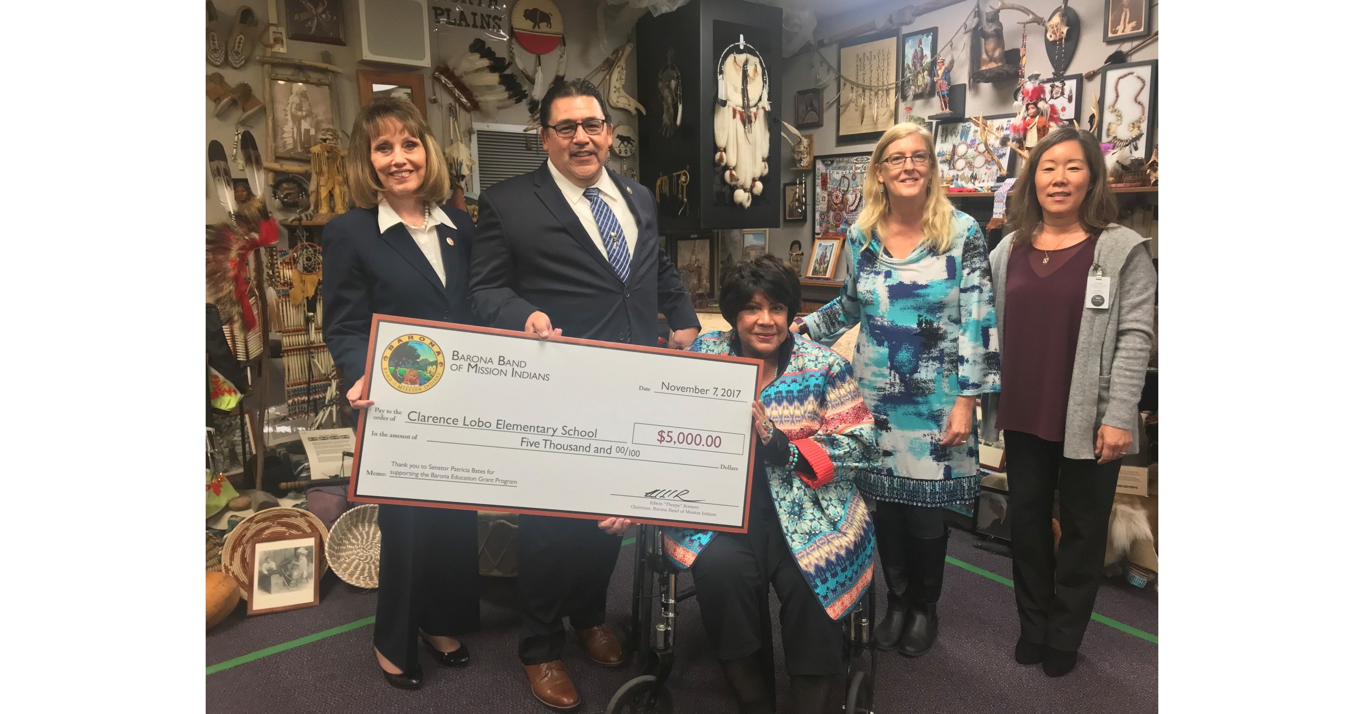 Clarence Lobo Elementary School Awarded $5,000 Barona Education Grant ...