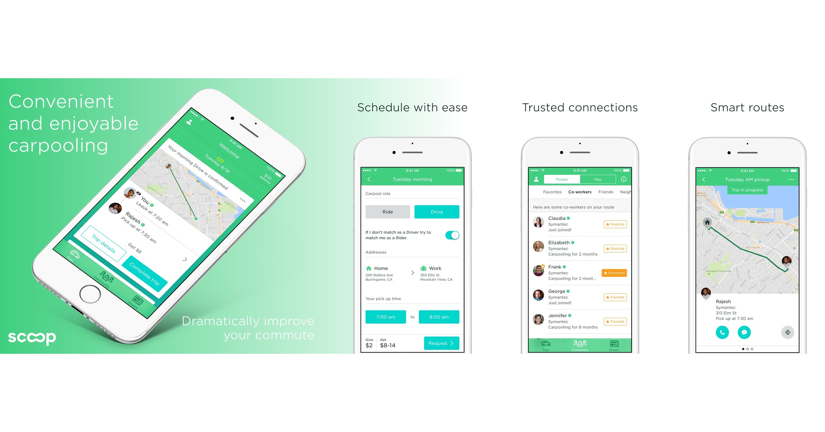 Scoop Makes Carpooling Convenient And Enjoyable By Offering A Fully ...
