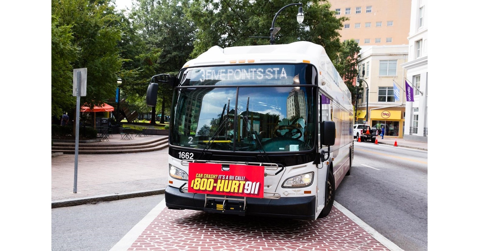 OUTFRONT Media Rolls Out Headlight Bus Domination For 1-800-HURT-911 ...
