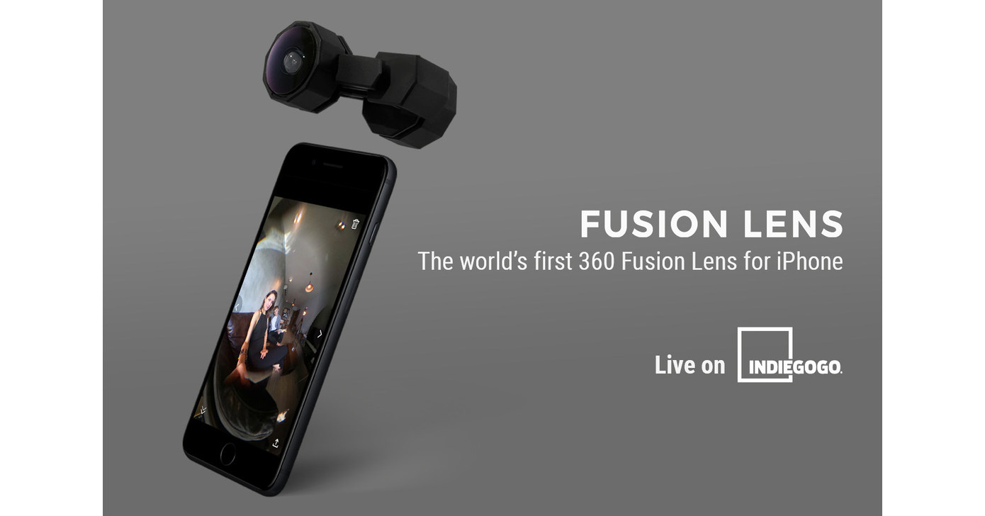 Capture 360 with iPhone cameras - Fusion Lens is available on Indiegogo