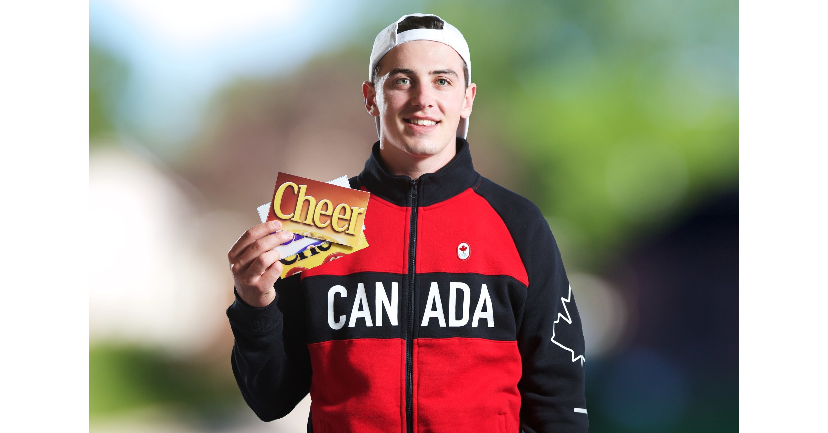 Iconic yellow Cheerios box altered to cheer for Team Canada